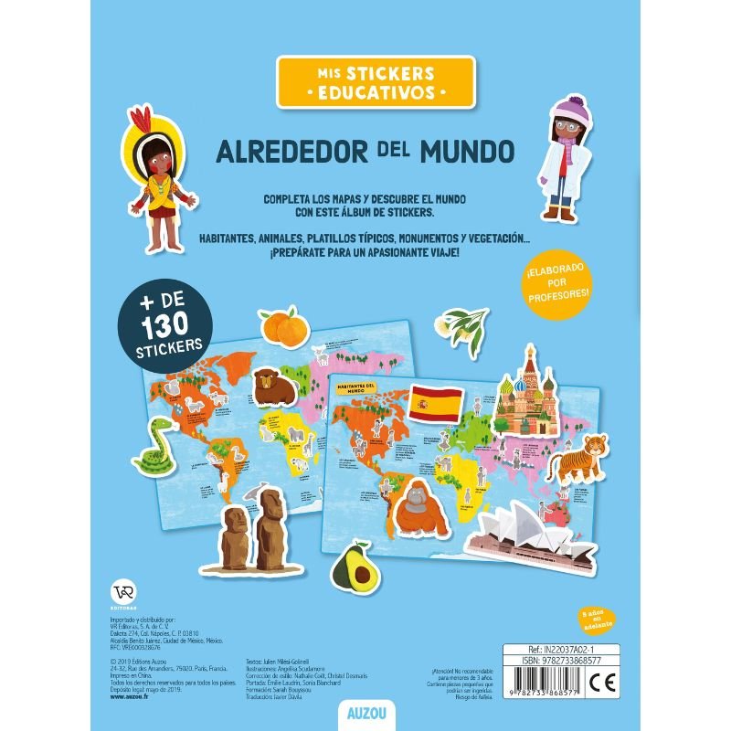 Alrededor del mundo, stickers educativos – VR Editoras