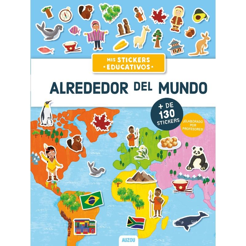 Alrededor del mundo, stickers educativos – VR Editoras